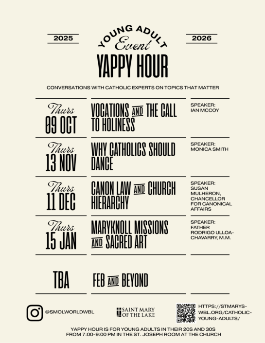 Yappy Hour - St. Mary of the Lake